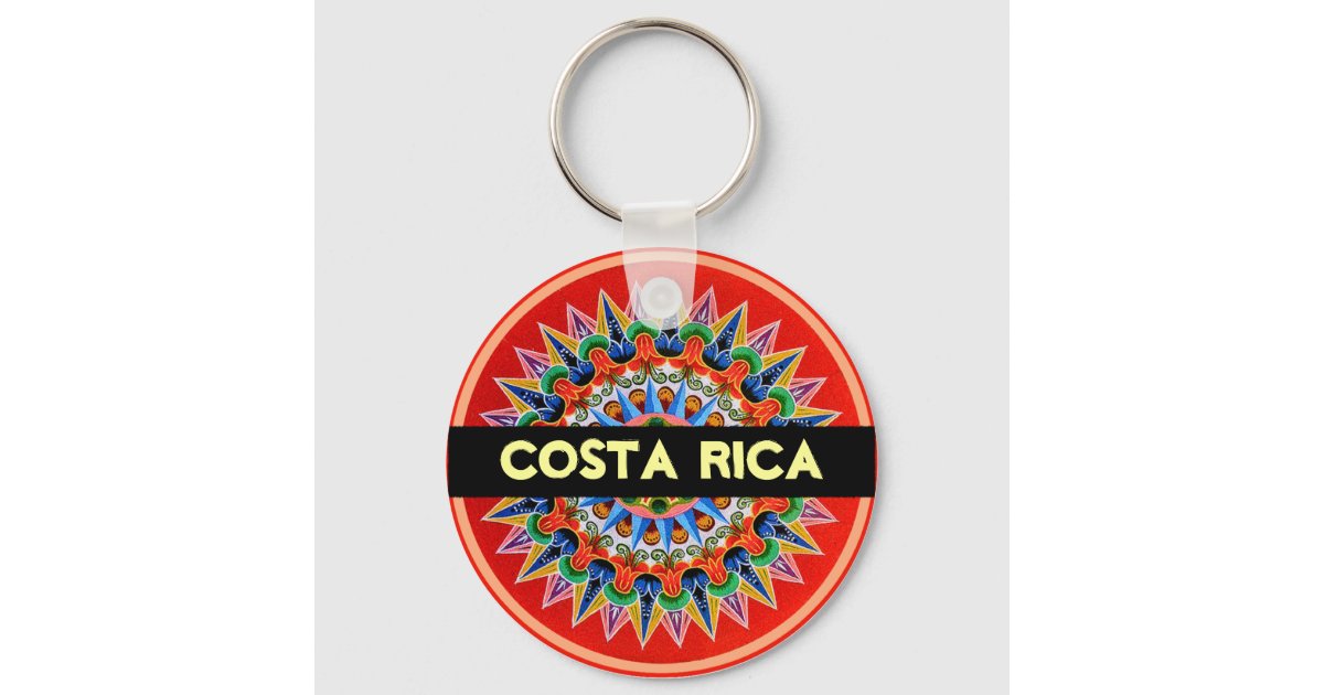 Colorful Costa Rica Keychain | Zazzle