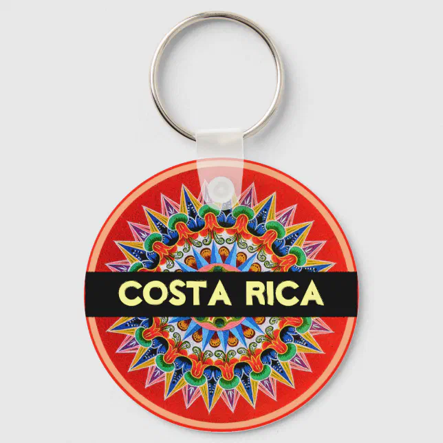 Colorful Costa Rica Keychain | Zazzle