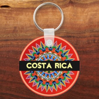 Colorful Costa Rica Keychain | Zazzle