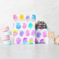 Colorful Cotton Candy Watercolor Pattern Wrapping Paper | Zazzle