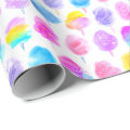 Colorful Cotton Candy Watercolor Pattern Wrapping Paper | Zazzle