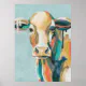 Colorful Cow Poster | Zazzle
