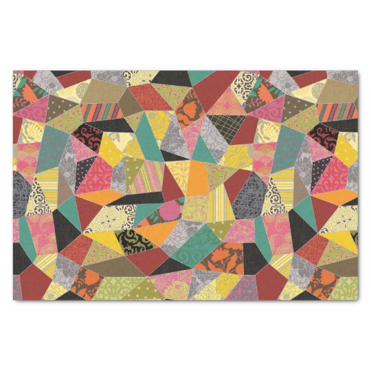 Colorful Crazy Quilt Patchwork Pattern Tissue Paper | Zazzle.com