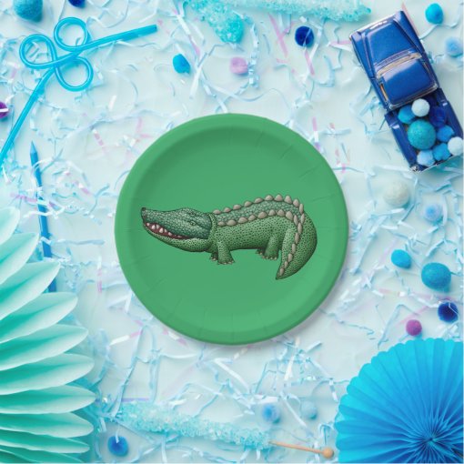 Colorful Crocodile Paper Plate | Zazzle