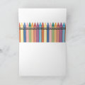 Colorful Cute Crayons Thank You Card | Zazzle