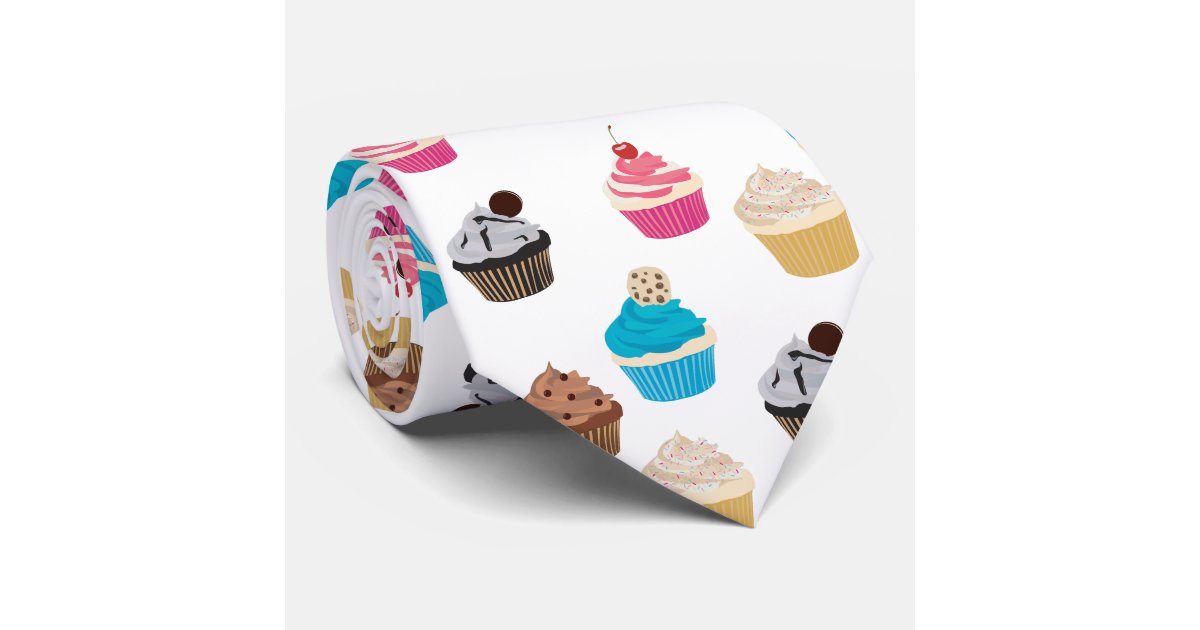 Colorful Cute Cupcakes Pattern Neck Tie | Zazzle