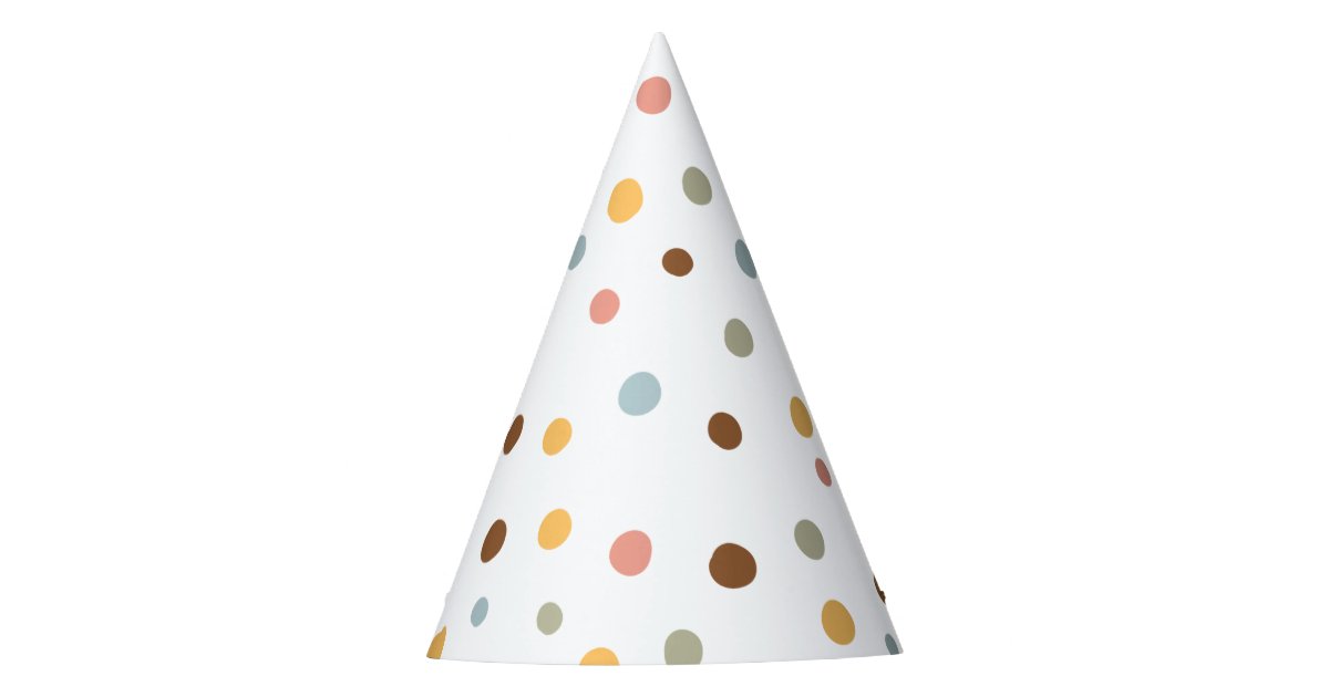 Colorful Cute Polka dot birthday Party Hat | Zazzle