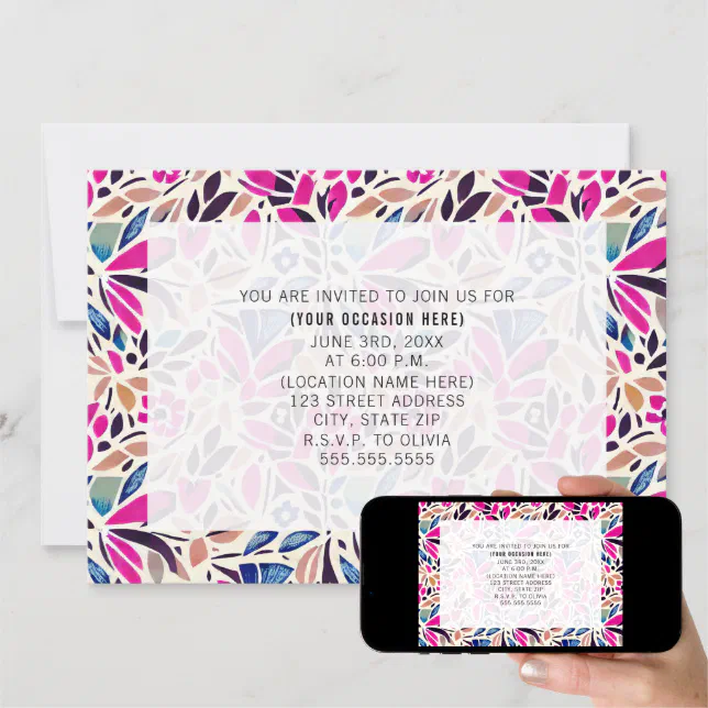 Colorful Cutouts All Purpose Generic Party Invitation | Zazzle