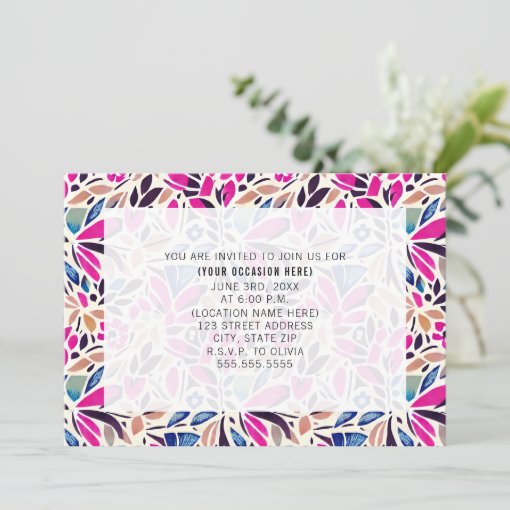 Colorful Cutouts All Purpose Generic Party Invitation | Zazzle