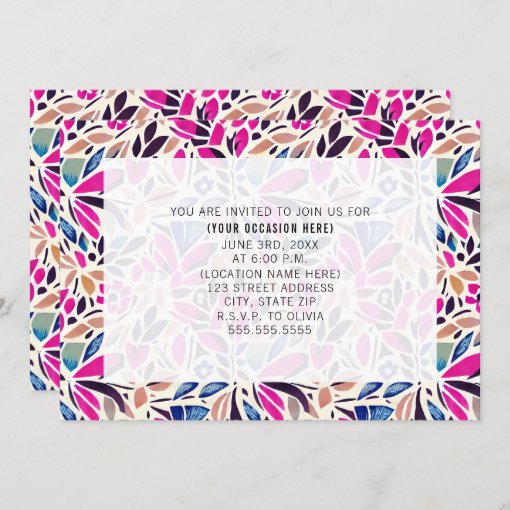 Colorful Cutouts All Purpose Generic Party Invitation | Zazzle