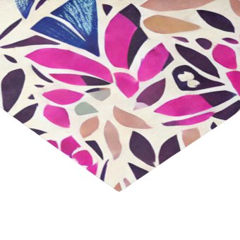 Colorful Cutouts Botanical Pattern Planner Tissue Paper | Zazzle