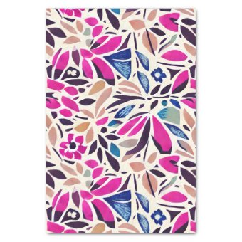 Colorful Cutouts Botanical Pattern Planner Tissue Paper | Zazzle