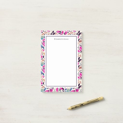Colorful Cutouts Floral Post-it Notes | Zazzle