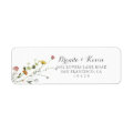 Colorful Dainty Wild Flowers Return Address Label | Zazzle
