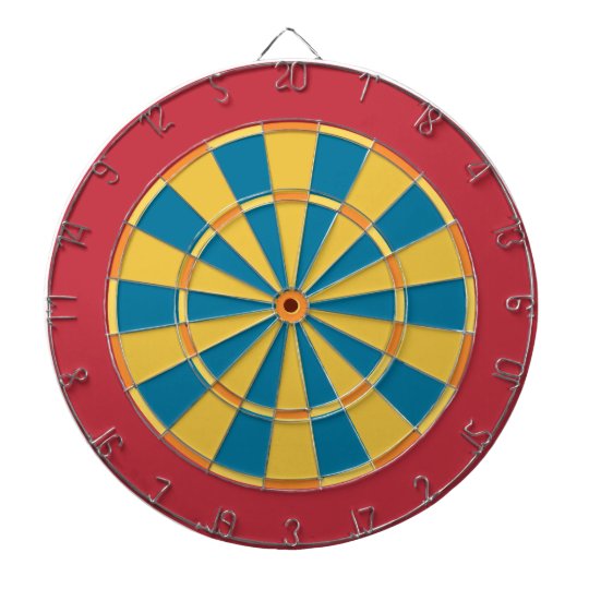 Colorful Dart Board in Primary colors red blue | Zazzle.com