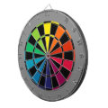 Colorful Dart Board Rainbow with Black Gray | Zazzle