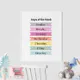 Colorful Days of the Week Educational Poster | Zazzle
