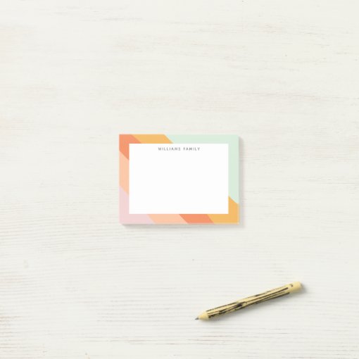 Colorful Diagonal Stripes Retro Sweet Candy Pastel Post-it Notes | Zazzle