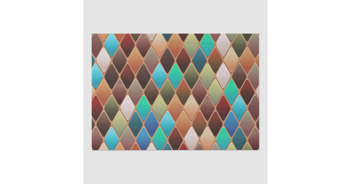 Colorful Diamond Pattern Tissue Paper | Zazzle