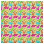 Pink Dinosaur Pattern Kids Fabric | Zazzle