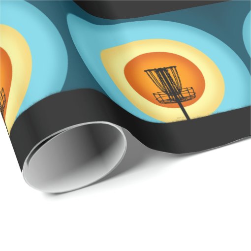 Colorful Disc Golf Basket Wrapping Paper | Zazzle