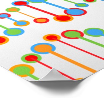 Colorful DNA structure pattern Poster | Zazzle