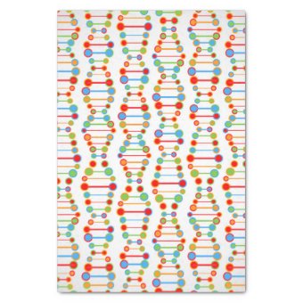 Colorful DNA structure pattern Tissue Paper | Zazzle
