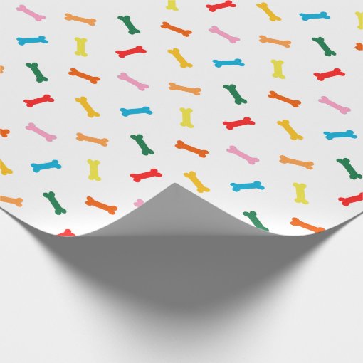 Colorful Dog Biscuit Bones Wrapping Paper For Dogs | Zazzle