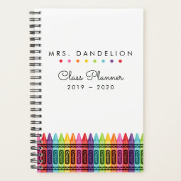 Colorful Dots Elementary Teacher Blank Classroom Planner | Zazzle