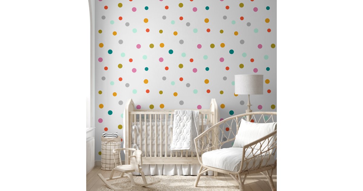 Colorful Dots Pattern Wallpaper Wallpaper | Zazzle