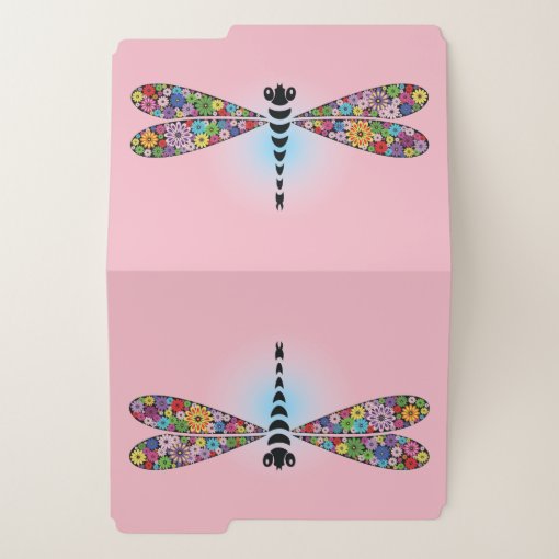Colorful Dragonfly Damselfly File Folders Set | Zazzle