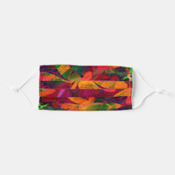 Colorful Dragonfly Design Adult Cloth Face Mask | Zazzle