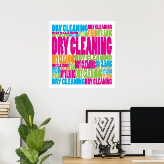 Colorful Dry Cleaning Poster | Zazzle