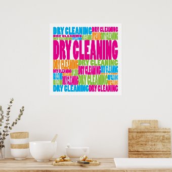 Colorful Dry Cleaning Poster | Zazzle