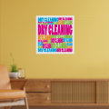Colorful Dry Cleaning Poster | Zazzle