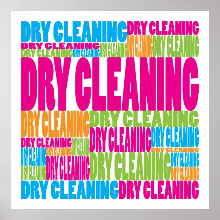 Colorful Dry Cleaning Poster | Zazzle