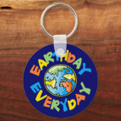 Colorful Earth Day Keychain | Zazzle