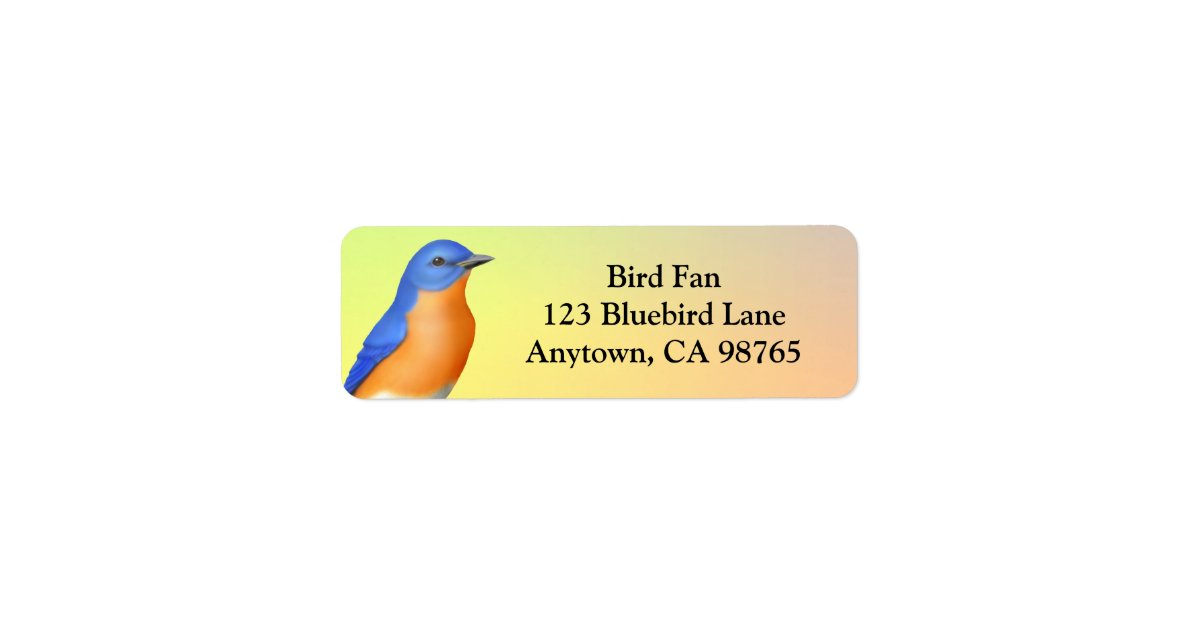 Colorful Eastern Bluebird Address Labels | Zazzle