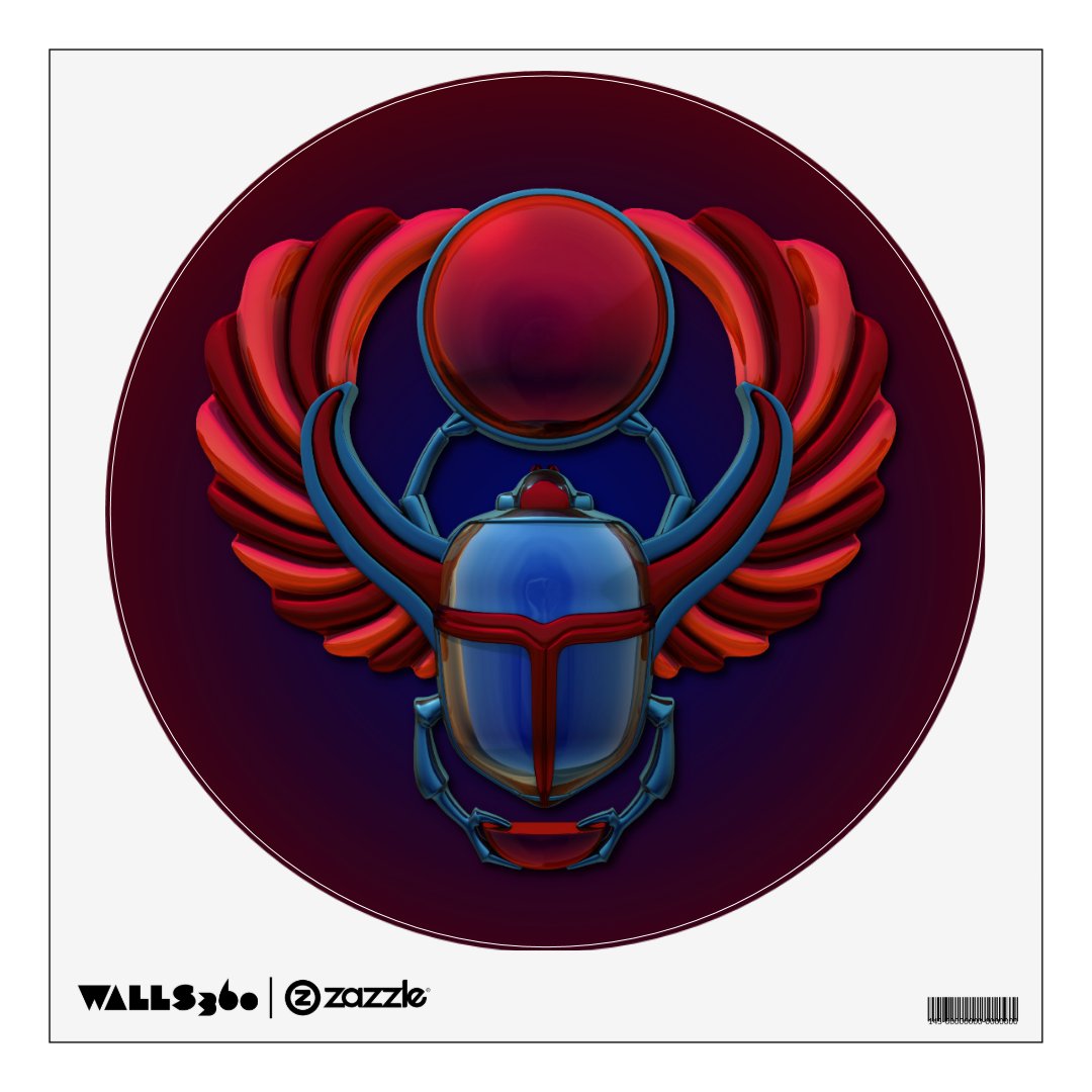 Colorful Egyptian Scarab Wall Sticker | Zazzle
