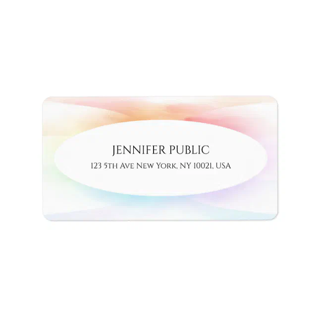 Colorful Elegant Professional Modern Simple Label | Zazzle