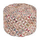 Colorful Elegant Vintage Patchwork Quilt Pattern Pouf | Zazzle