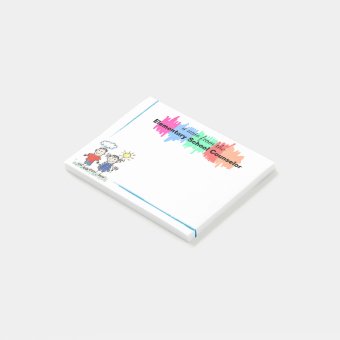 Colorful Elementary School Counselor Sticky Notes | Zazzle