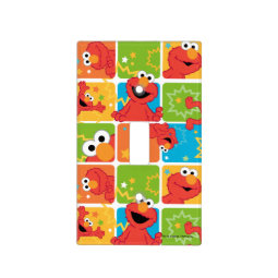Colorful Elmo Grid Pattern Light Switch Cover | Zazzle