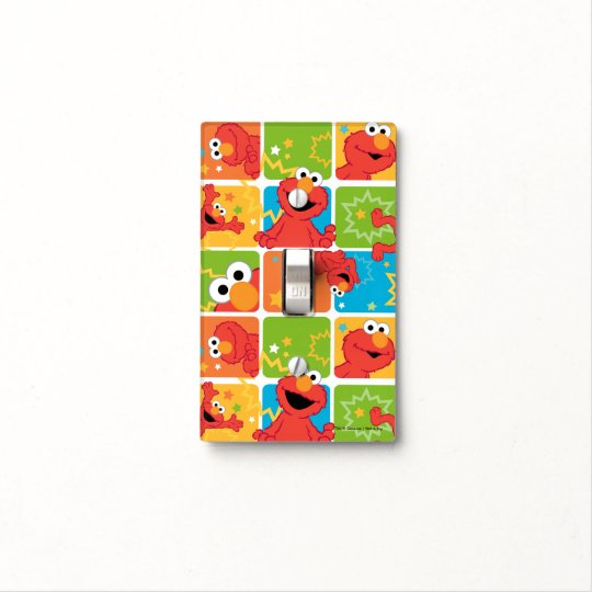 Colorful Elmo Grid Pattern Light Switch Cover | Zazzle.com
