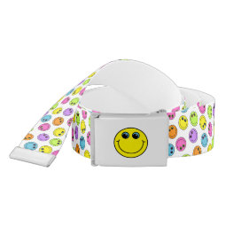 Colorful Emoji Faces Belt | Zazzle