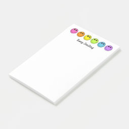 Colorful Emoji Faces Keep Smiling Post-it Notes | Zazzle