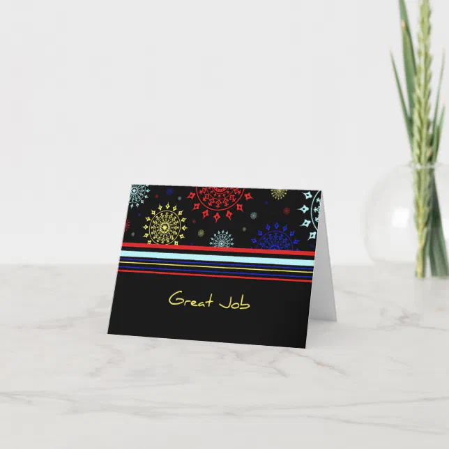 Colorful Employee Appreciation Great Job Card | Zazzle