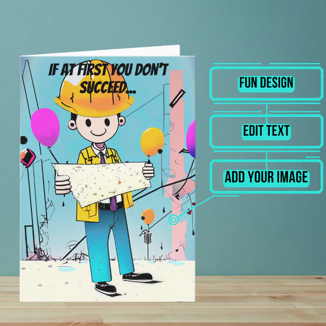 Colorful Engineer Birthday Card | Zazzle