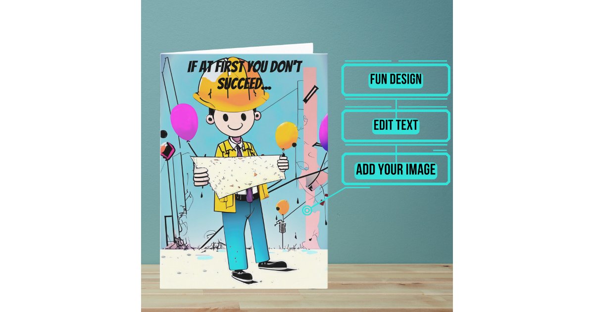 Colorful Engineer Birthday Card | Zazzle