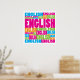 Colorful English Poster | Zazzle